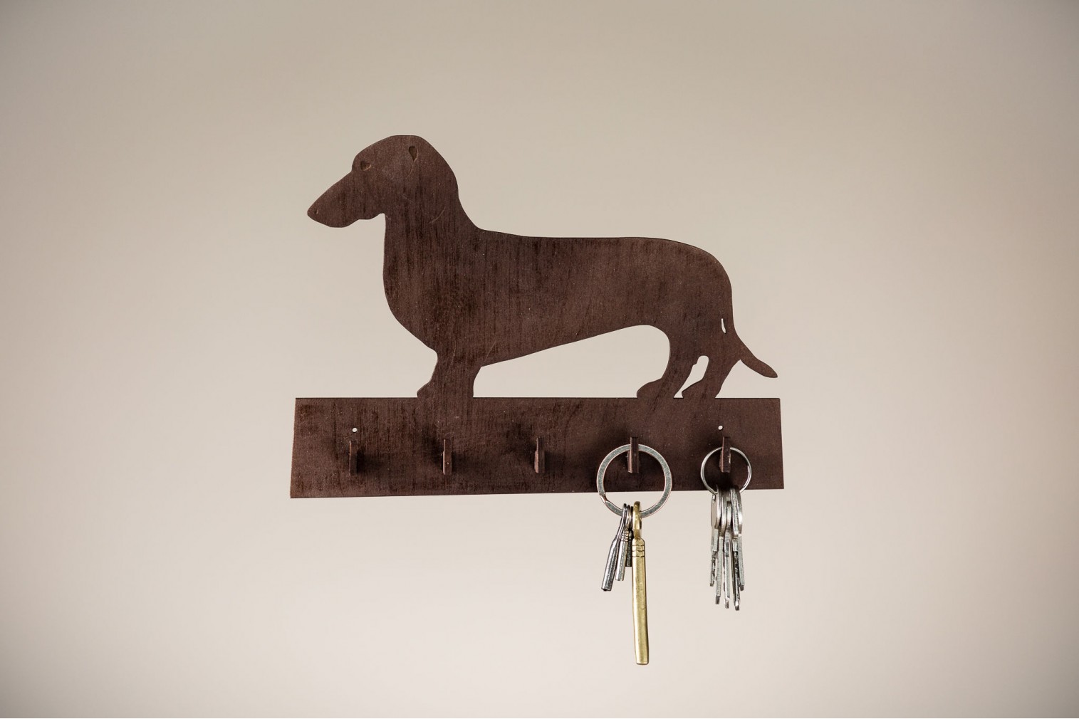 Key hanger brown dog Dachshund.